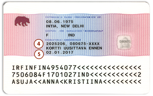 Residence permit card | Maahanmuuttovirasto
